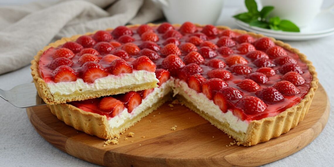 Receita de torta de morango: linda e deliciosa