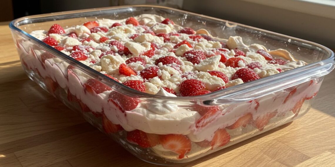 Sobremesa de morango com suspiros que fica pronta em 10 minutos