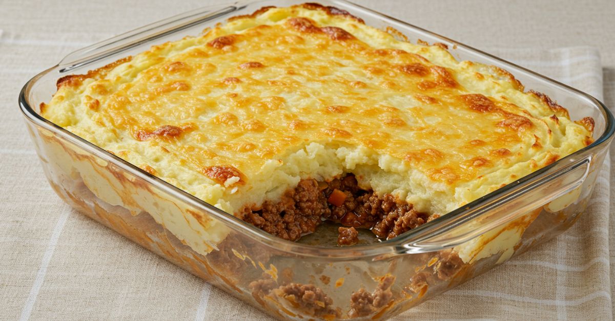 Escondidinho de carne moída com mandioca que dá água na boca