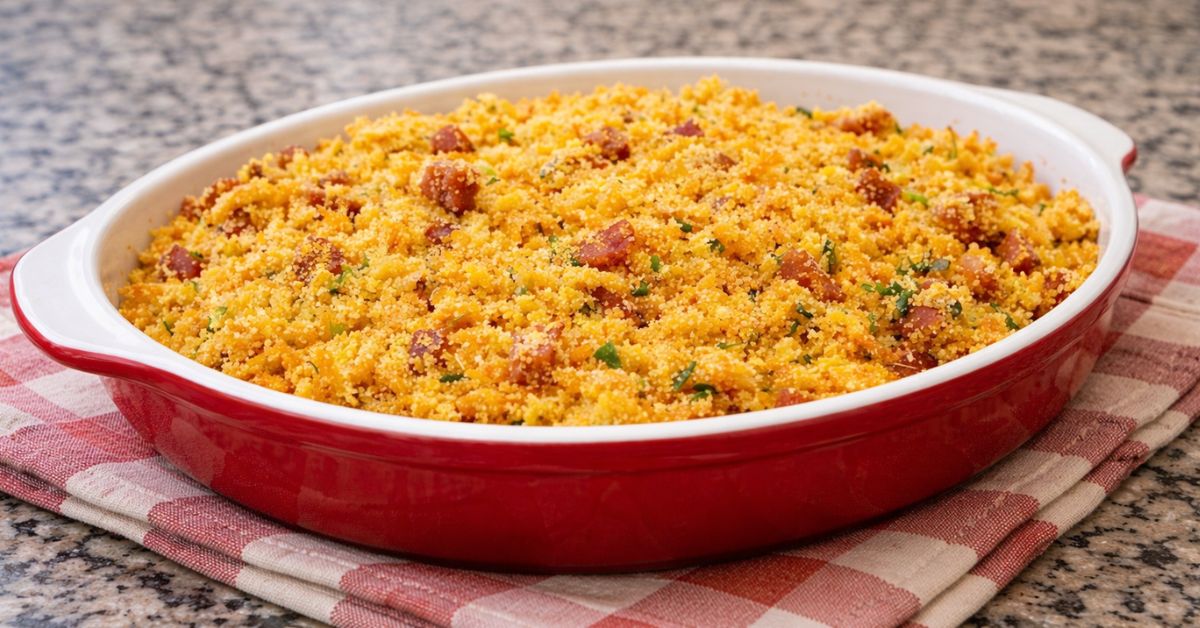 Farofa de bacon com cenoura e cebola roxa: acompanhamento perfeito